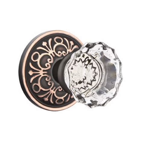 Customizable Emtek Astoria Glass Knob With Choice Backset