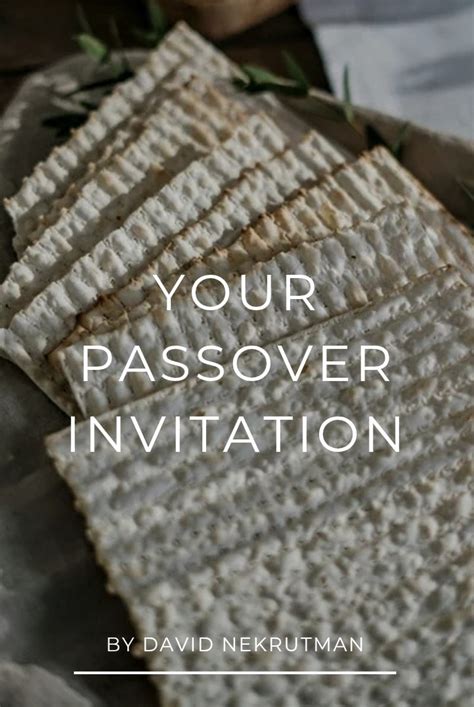 Your Passover Invitation Biblical Excavations