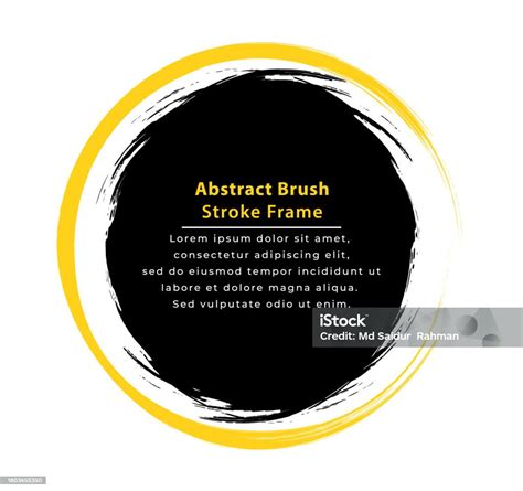 벡터 그런 지 원입니다 흰색 배경에 잉크 라운드 스트로크 브러시 프레임입니다 벡터 일러스트 레이 션입니다 벡터 그런 지 원입니다 흰색 배경에 잉크 사각형 획입니다 벡터