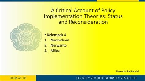 A Critical Account Of Policy Implementation Theories Status And Reconsideration Pptx