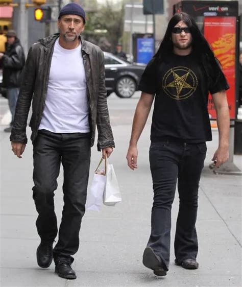 Son And Dad Nicolas And Weston Cage