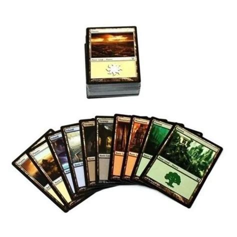 Lote Cartas Magic 500 Comuns 100 Terrenos Básicos Mtg Escorrega