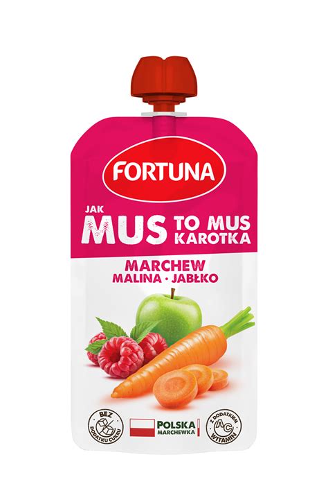 Fortuna Jak Mus To Mus Karotka Carrot Raspberry Apple Polmlek Mleczny