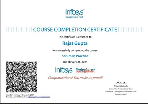 boosted scrum in practice with infosys springboard rajat gupta posted