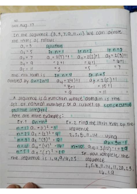 SOLUTION Pattern Arithmetic Sequence And Series Notes Studypool SOLUTION Pattern Arithmetic Sequence And Series Notes Studypool