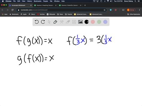 Solved Determine Whether Each Pair Of Functions Are Inverse Functions