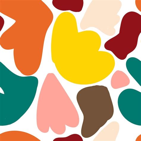 Premium Vector Colorful Cartoon Random Stain Seamless Pattern