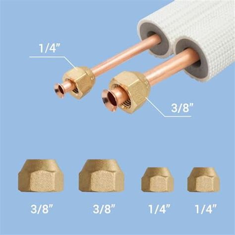 DELLA 25 Ft Mini Split Line Set 1 4 1 2 O D Copper Pipes Tubing And 3 8 White Thickened PE