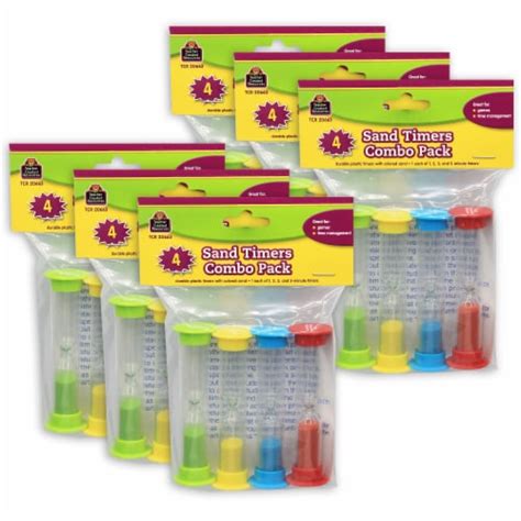 Teacher Created Resources Small Sand Timers Combo Pack 4 Per Pack 6