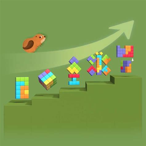 Mideer 5 In 1 Jungle Tetris Block Logic Challenge