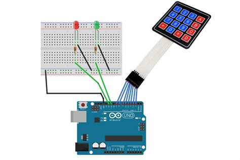 Keypad Controlled Door Locking System Using Arduino Visuino Visual