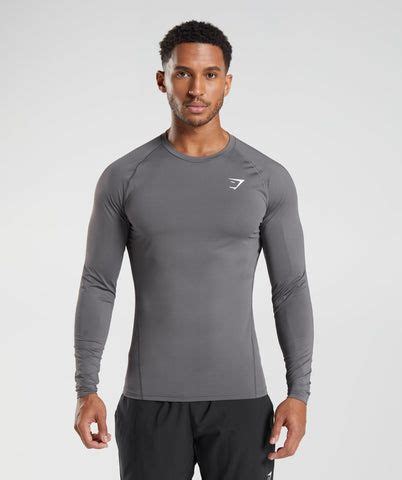 Gymshark Element Baselayer Long Sleeve T Shirt Silhouette Grey