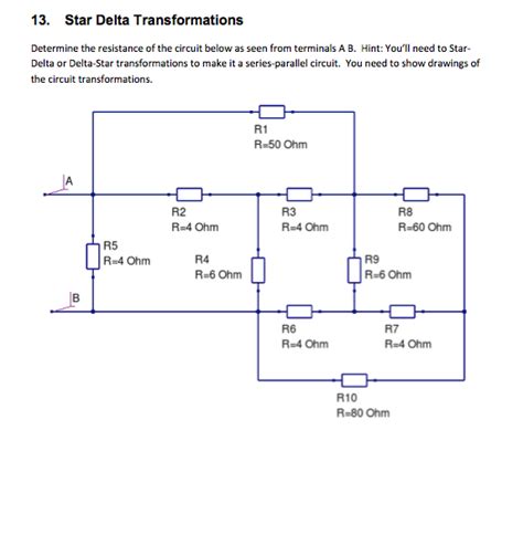 solved 13 star delta transformations determine the