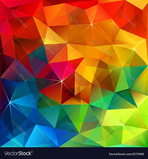 Rainbow Colors Triangular Pattern Royalty Free Vector Image