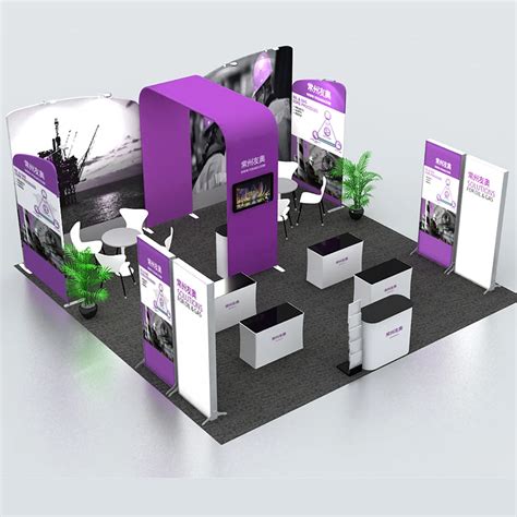 20ft Portable Trade Show Display Booth System Pop Up Banners
