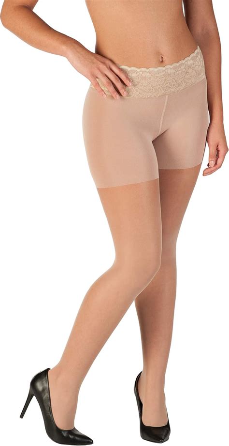 Hipstik Sheer Pantyhose For Women Sheer Tights With Comfort Lace Top