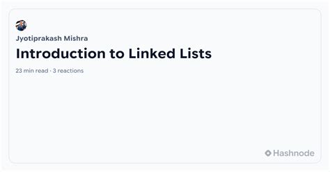 Introduction To Linked Lists