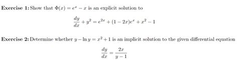 solved exercise 1 show that Φ x ex−x is an explicit