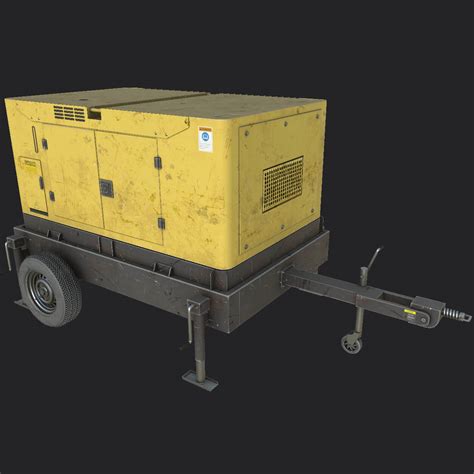 Portable Diesel Generator Set 3d Model By Alenfsl