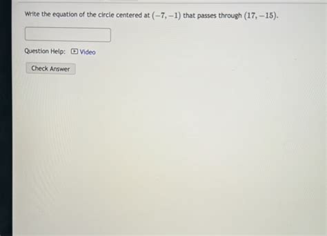 Write The Equation Of The Circle Centered At Studyx