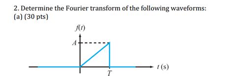 Solved 2 Determine The Fourier Transform Of The Following