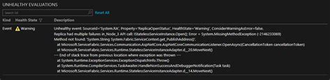 Azure Service Fabric Replica Had Multiple Failures Error System