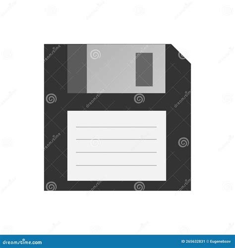Simple Floppy Disk Icon For Personal Computer Or System Unit Stock Vector Illustration Of