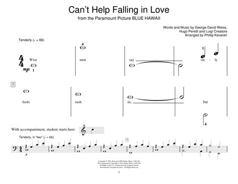 Cant Help Falling In Love Arr Phillip Keveren By Phillip Keveren
