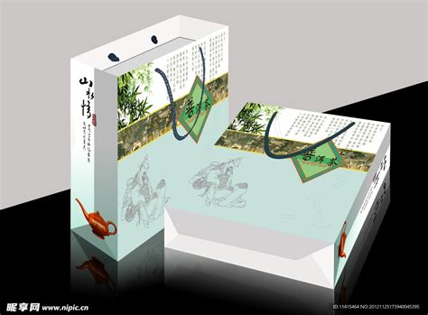 手提袋 展开图设计图包装设计广告设计设计图库昵享网nipiccn