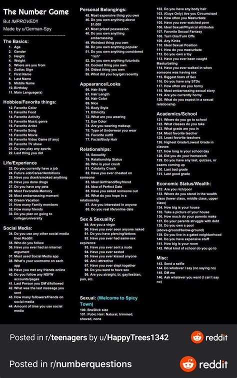 Pick A Number Questions