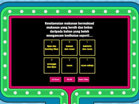 Keselamatan Makanan Dan Kualiti Makanan Gameshow Quiz