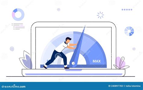 Website Loading Optimization Page Speed And Seo Stock Vector Illustration Of Computer Level