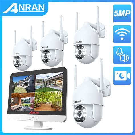 Anran 5Mp Cctv Megfigyelő Rendszer 8Ch 13 Hüvelykes Nvr Szett 2 4 Ghz