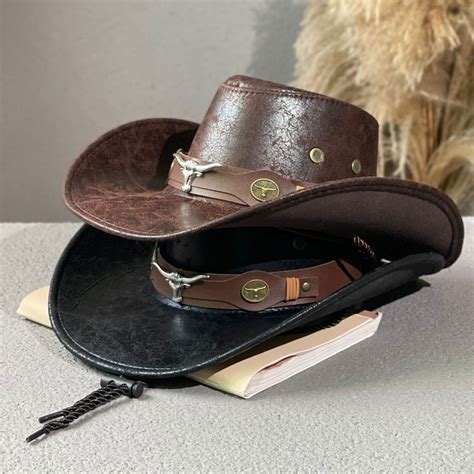 Mũ Cao Bồi Giả Da Phong Cách Vintage Thời Trang Cho Nam Shopee Việt Nam