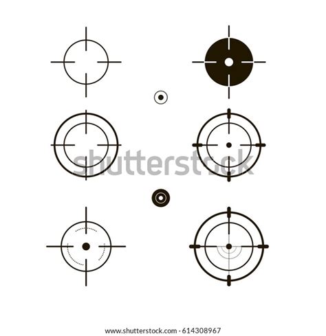 Target Icons Set Sniper Scope Symbol Stock Vector Royalty Free Shutterstock