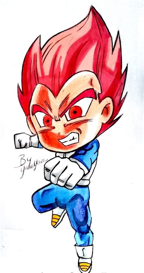 Vegeta Ssj God Drawing
