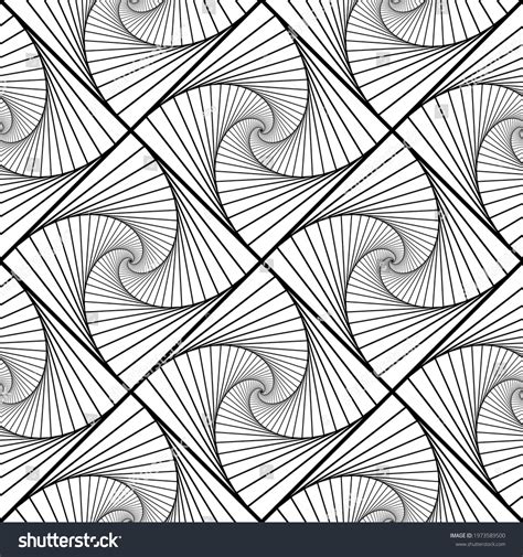Rotating Concentric Squares Seamless Pattern Square Stock Vector