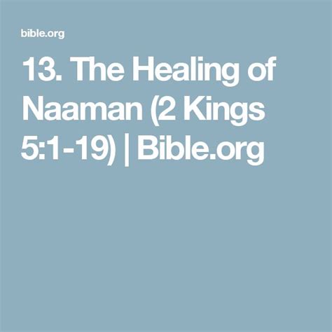 The Healing Of Naaman Kings Bible Org Healing King Bible