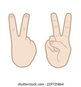 Hand Gesture Peace Sign Stock Vector Royalty Free 1195842625