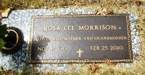 Rosa Lee Rennison Morrison 1919 2010 Find A Grave Memorial