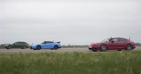 Drag Race Nissan GT R Nismo Vs Panamera Turbo S And Audi RS 6