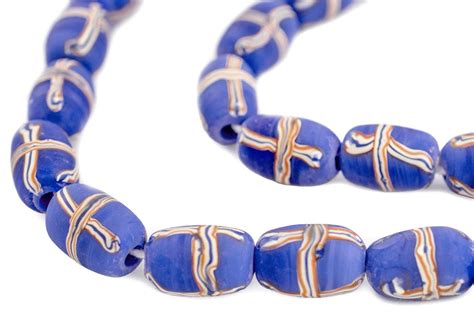 Blue Mini Java French Cross Beads — The Bead Chest