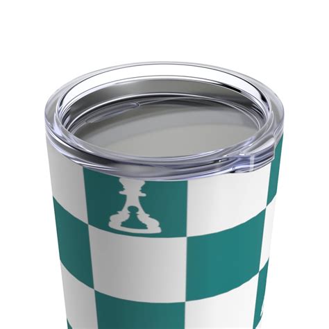 Vaso De Acero Inoxidable 20 Oz De Comprobador Verde Y Blanco Etsy