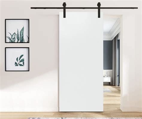 Porta De Correr Branco Prime 210x70 Kit Celreiro Preto MadeiraMadeira