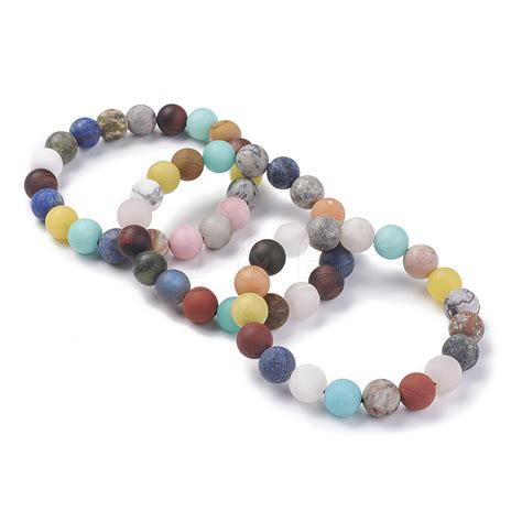 Wholesale Natural Gemstone Beaded Stretch Bracelets