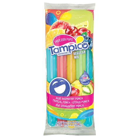 Tampico Freezer Pops Citrus Punch Tropical Punch Blue Raspberry