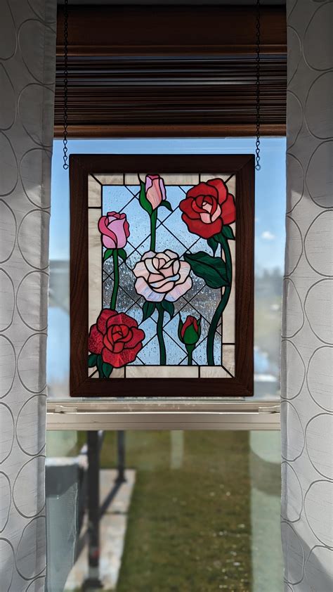 Finally Finished My Rose Panel R Stainedglass