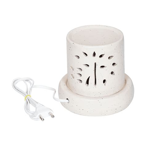 Electric Diffuser In Cream And Black Dots With Lemongrass Oil Sugandhim