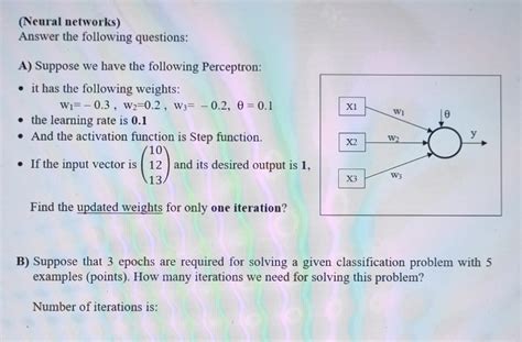 Solved Neural Networks Answer The Following Questions A Chegg