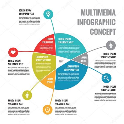 Multimedia Infographic Concept Abstract Vector Business Scheme Stock